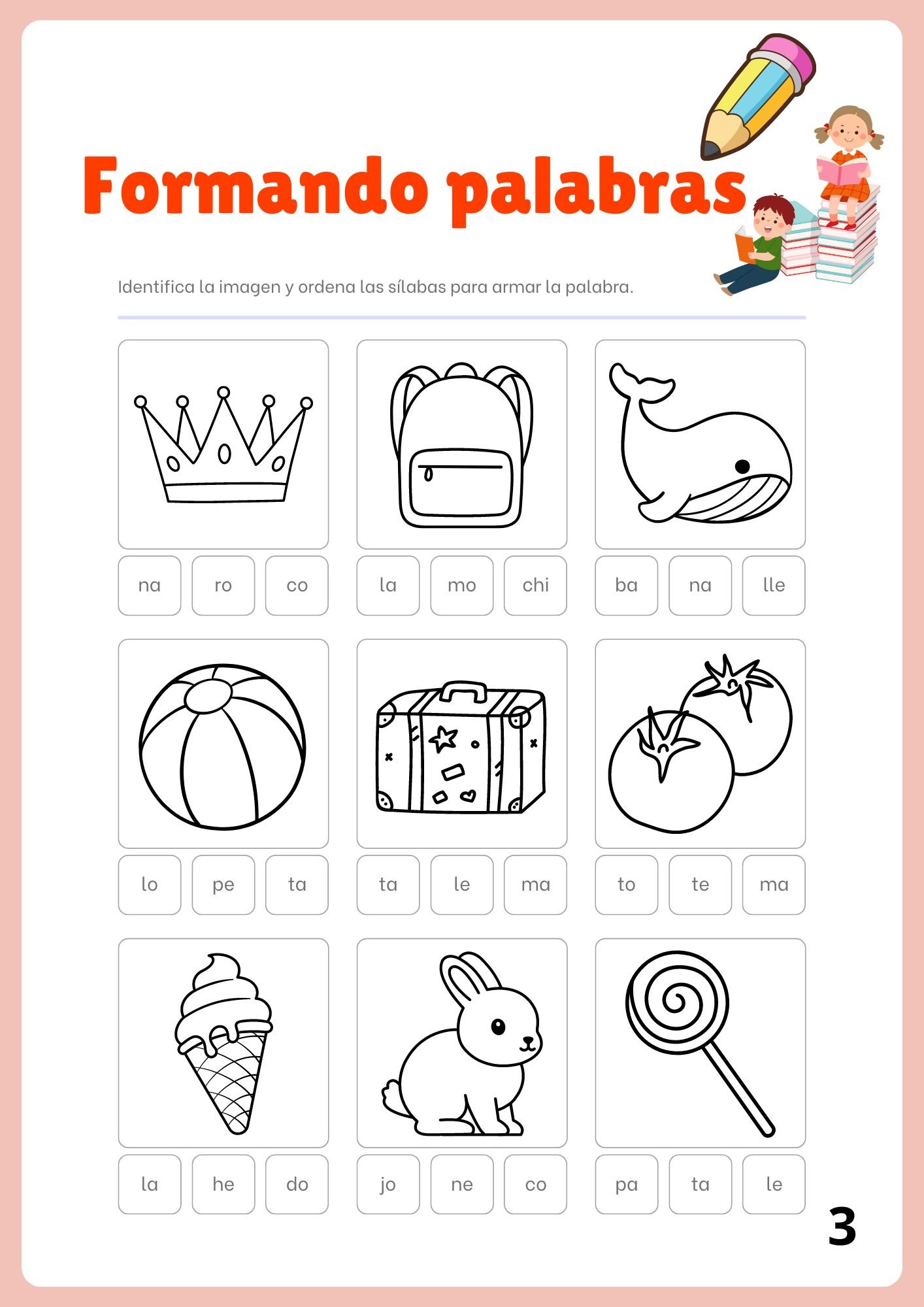 Cuaderno de Ejercicios de Palabras Trisílabas – Academiaiialu store